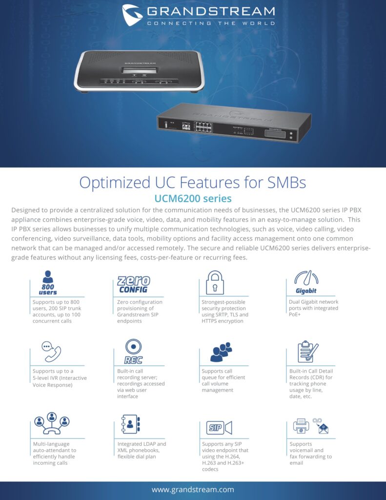 Grandstream UCM6200 PBX – Expert Tech